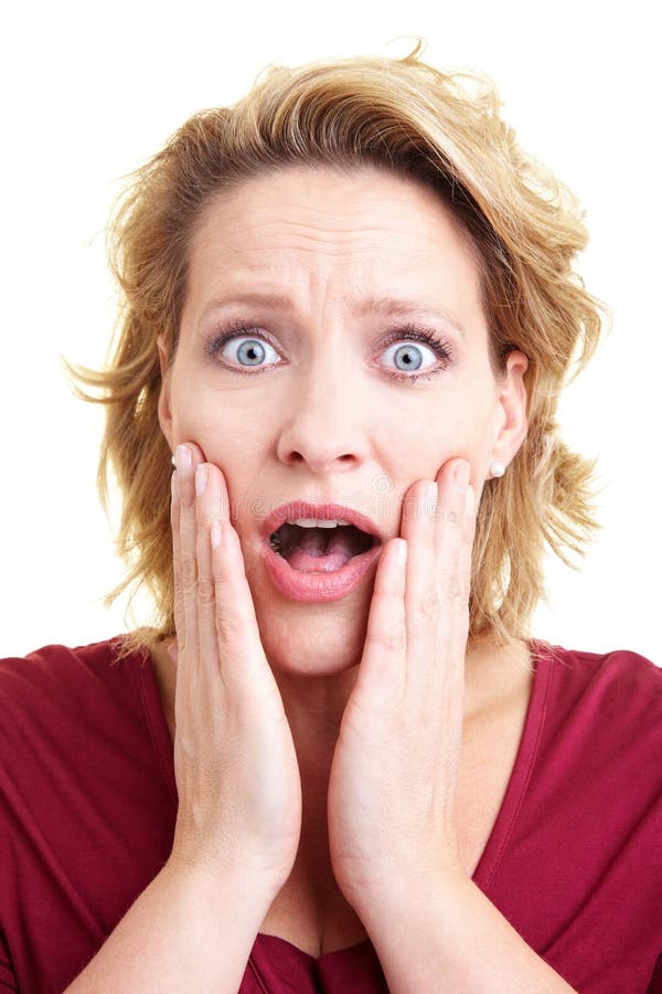 Entsetzte Oder Surpised Junge Frau Stockfoto - Bild von person ...