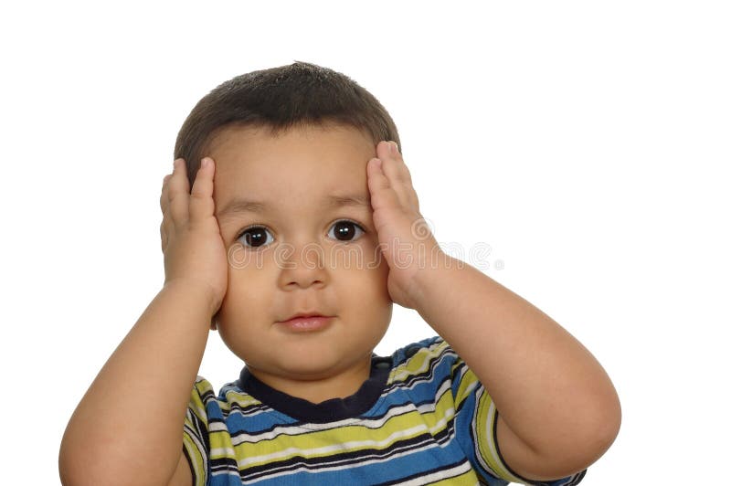 Schockierter Gesichtsausdruck, 2 Jahre Alt Stockfoto - Bild von blick ...