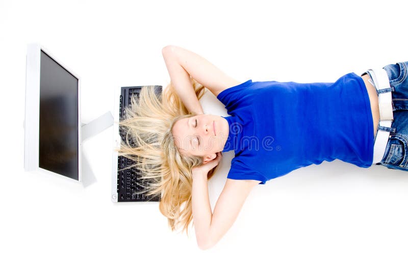 Blonde Frau skeptisch stockbild. Bild von skeptisch, blonde - 5300523