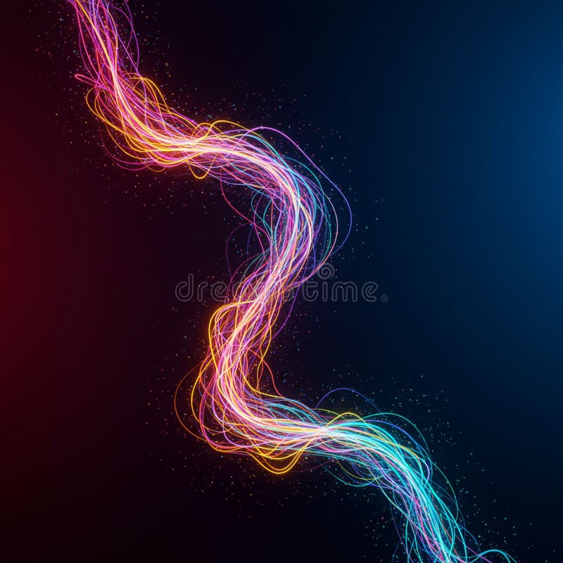 Entwined Multicolored Light Trails Stock Illustrations – 1 Entwined ...
