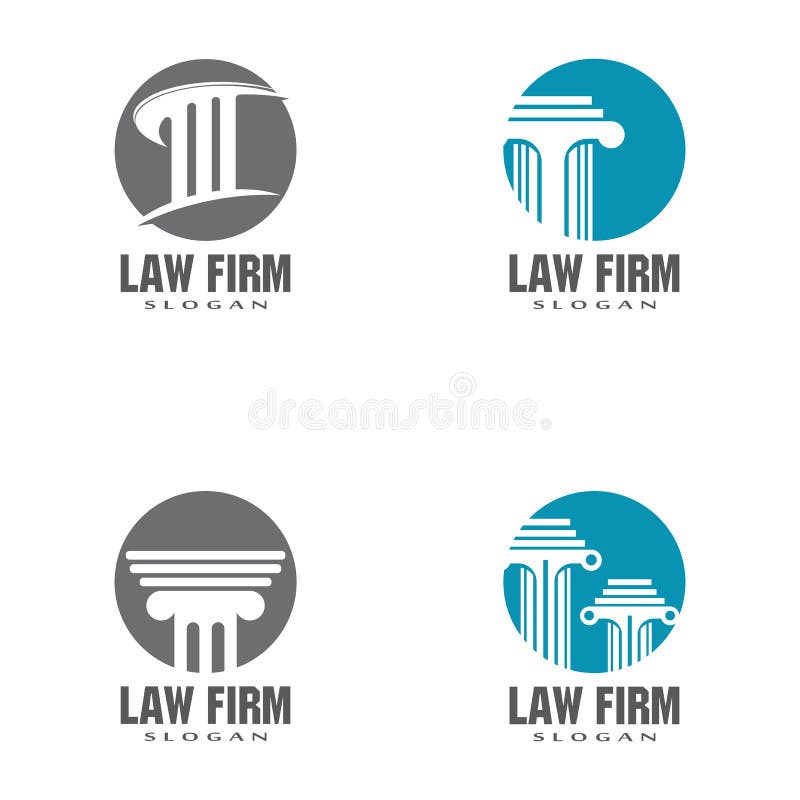 Entwurf Der Vektor-Illustration Des Logos Der Justiz Stock Abbildung ...