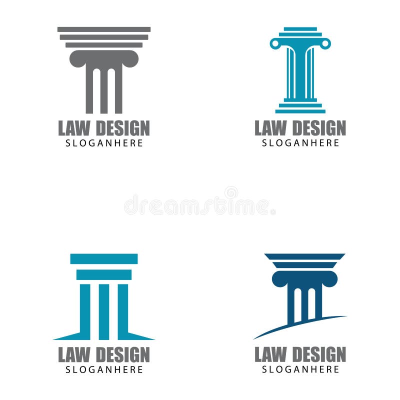 Entwurf Der Vektor-Illustration Des Logos Der Justiz Stock Abbildung ...