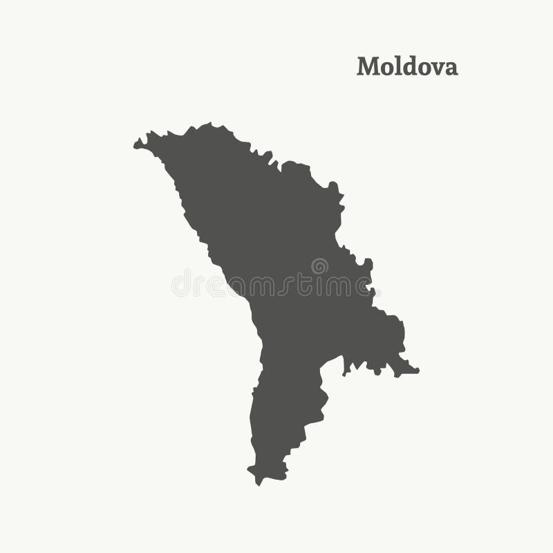 Umriss-Karte Der Republik Moldau Vektor Abbildung - Illustration von ...