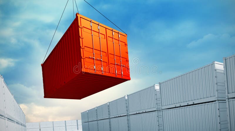 Envase del cargamento stock de ilustración. Ilustración de exterior ...