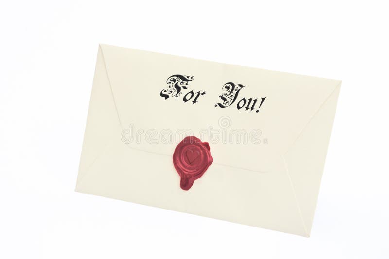 Envelop Met Rode Verbinding Stock Foto - Image of horizontaal ...