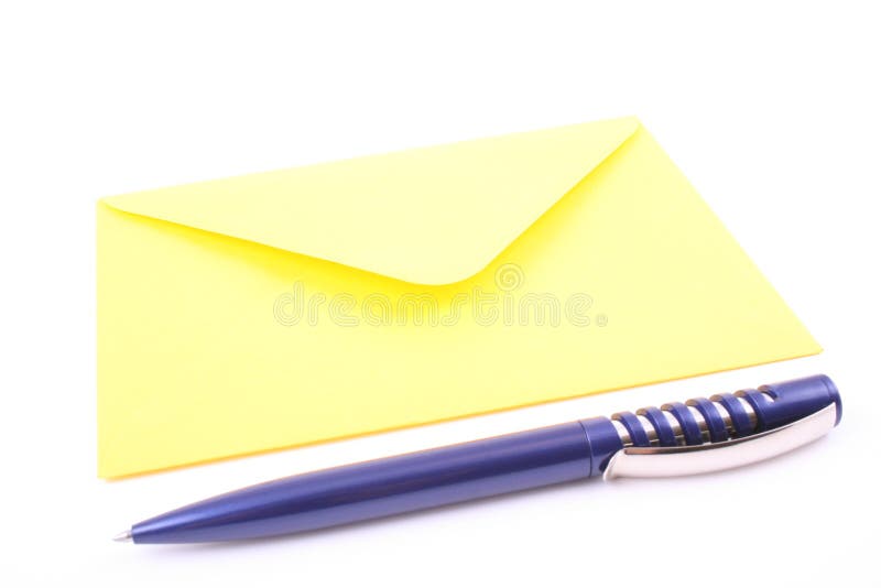 Letter Paper, Envelope and Pen Stock Image - Image of commercial ...
