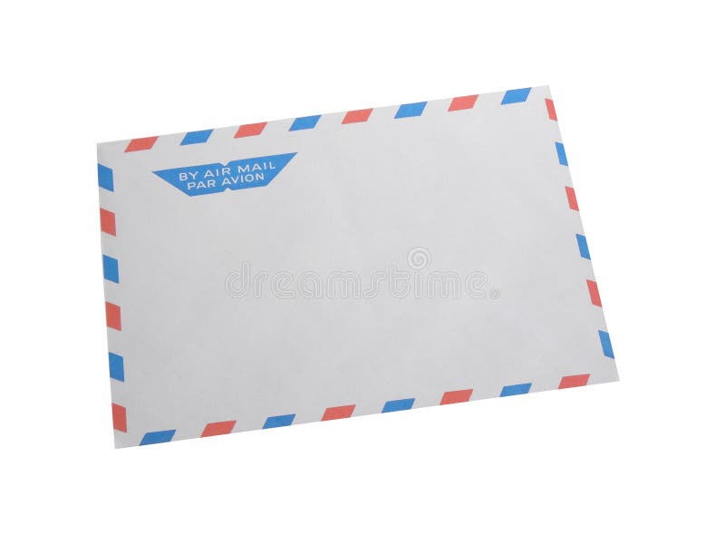 Old Open Air Post Envelope with Blank Paper Sheet Isolated Stock Photo ...