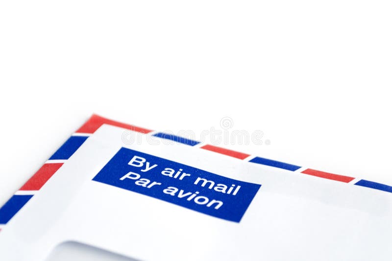Envelope by Air Mail with White Space for Text Stock Photo - Image of ...