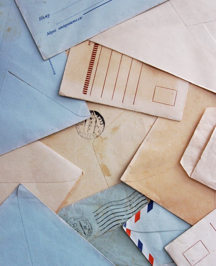 Envelope Antigo Com Papel Em Branco Foto de Stock - Imagem de vermelho ...