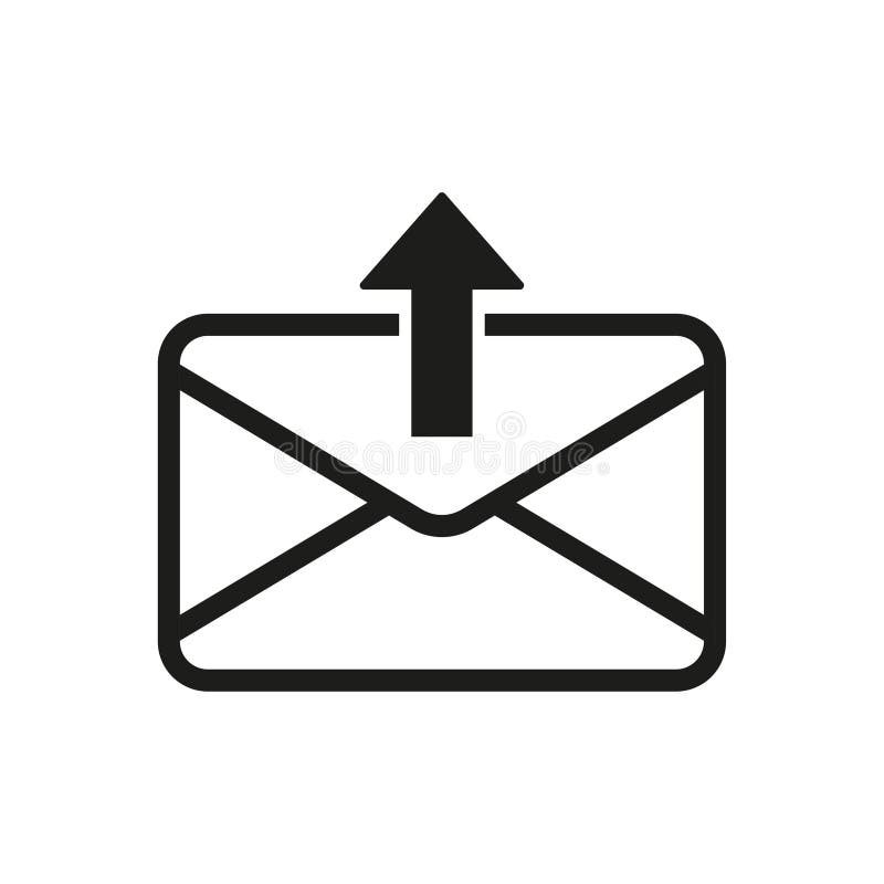 Envelope and Arrow Icon. Sign Outgoing Message. Vector Illustration ...