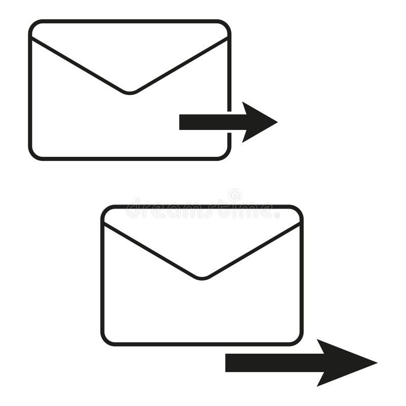 Envelope with Arrow Icon. Simple Mail Symbol. Vector Illustration ...