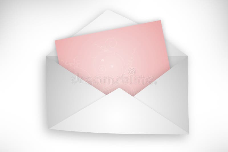 Beautiful Envelope with Flowers Stock Illustration - Illustration of ...