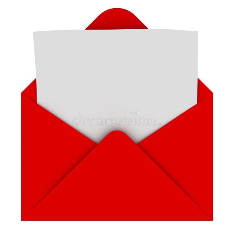 Envelope with blank letter stock illustration. Illustration of empty ...