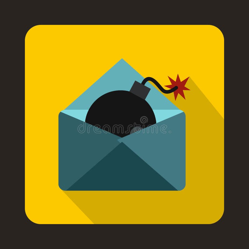 Envelope with Bomb Icons 9 Set Stock Vector - Illustration of bomb ...