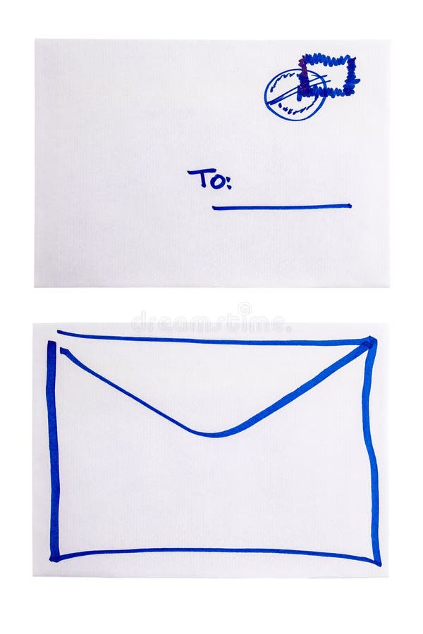 Envelope both sides stock photo. Image of sending, postal - 24596686