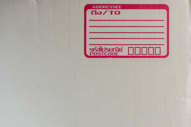 Envelope and Box for Packaging with Shipping from Post Office. Stock ...