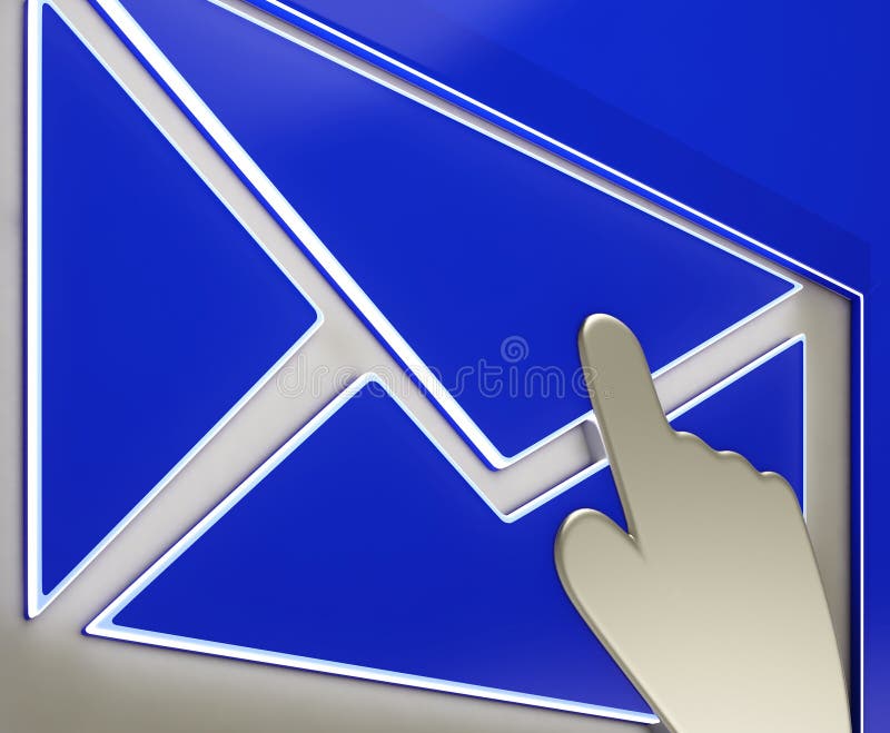 Envelope Button Showing Ongoing Emails Stock Illustration ...