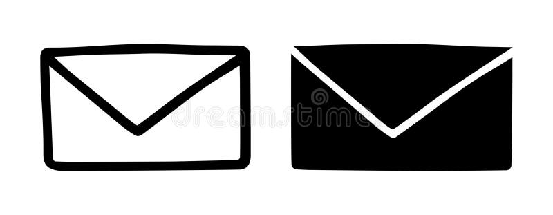 Envelope Cartoon Doodle, Vector. Stock Vector - Illustration of postage ...