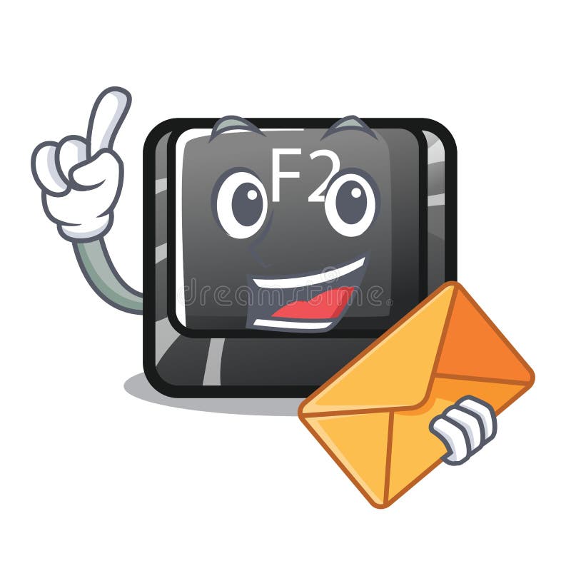With Envelope Cartoon F2 Button on the Keyboard Stock Vector ...