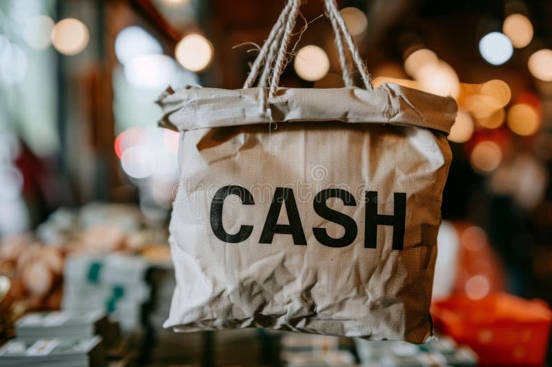 Envelope with Cash Prominently Displayed on a Table, Creating a ...