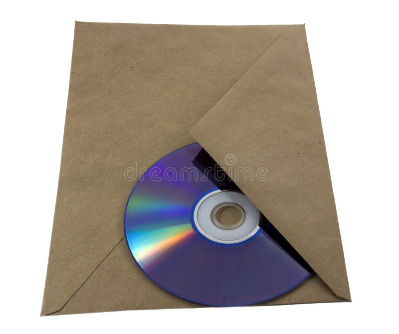 Envelope with a cd inside stock image. Image of mystery - 47925241