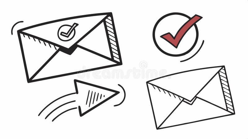 Envelope with Checkmark, Email Confirmation and Success Vector Design ...