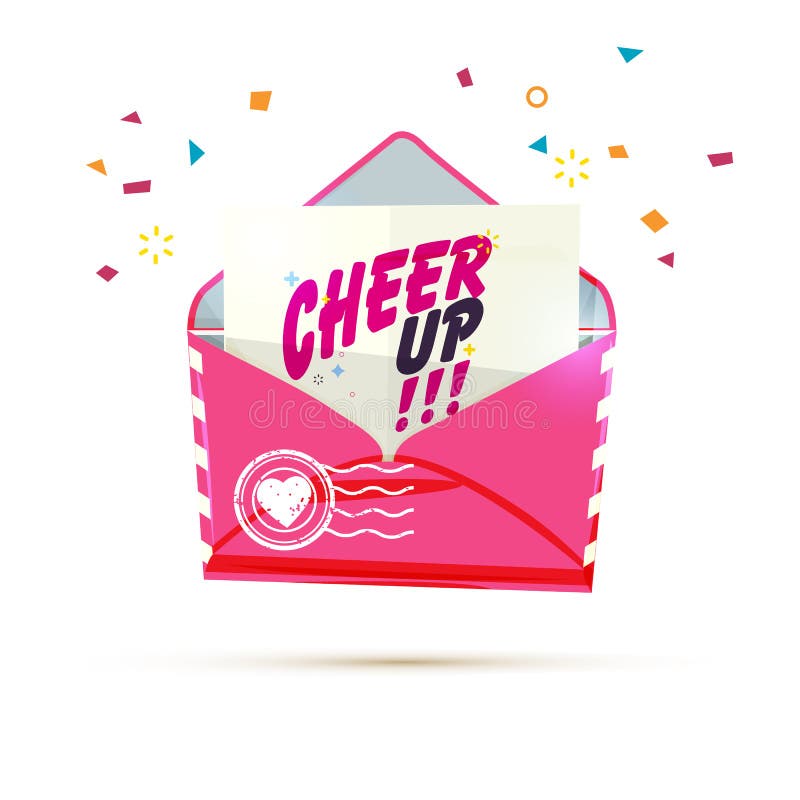 Envelope with Cheer Up - Vector Stock Illustration - Illustration of ...