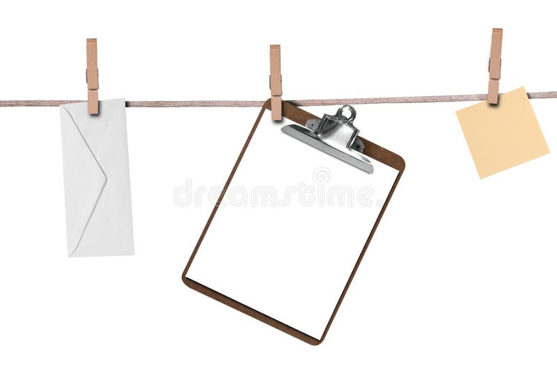 Envelope,clipboard on a Clothe Stock Image - Image of note, envelope ...