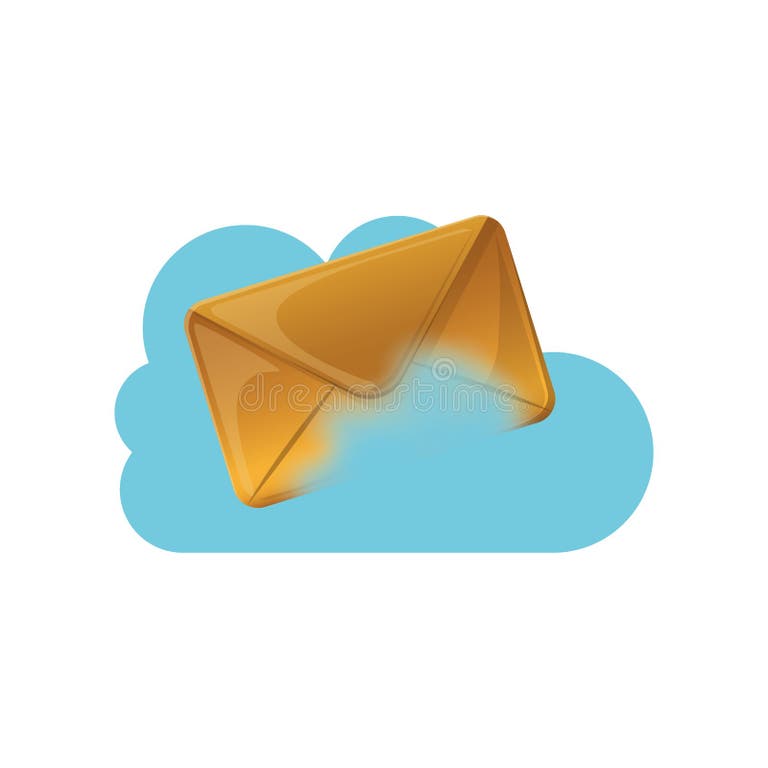 Envelope and Cloud Computing Design Stock Illustration - Illustration ...