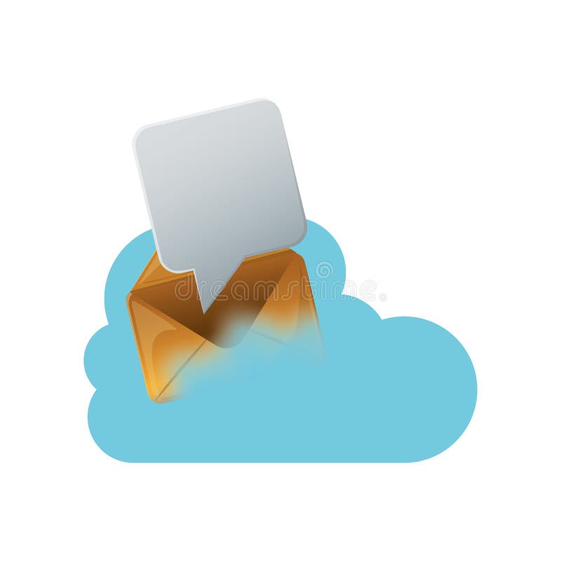 Envelope and Cloud Computing Design Stock Illustration - Illustration ...