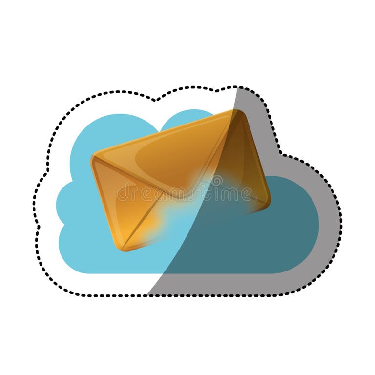 Envelope and Cloud Computing Design Stock Illustration - Illustration ...