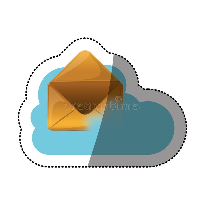 Envelope and Cloud Computing Design Stock Illustration - Illustration ...