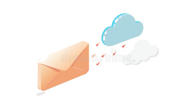 Envelope with Clouds Messaging Concept, Vector Design Generative AI ...