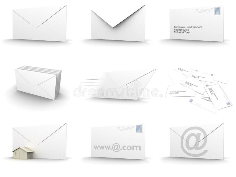 Envelope collage stock illustration. Illustration of mail - 134762