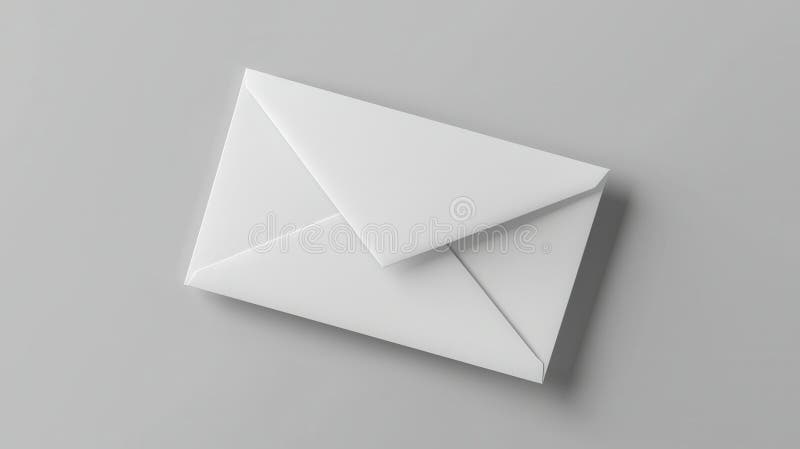 Envelope Containing a Blank White Sheet of Paper Resting on a Wooden ...