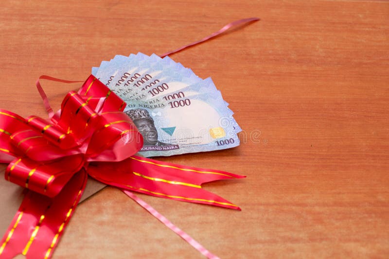 Money Wrapped in Red Ribbon Stock Photo - Image of gift, concept: 2311824