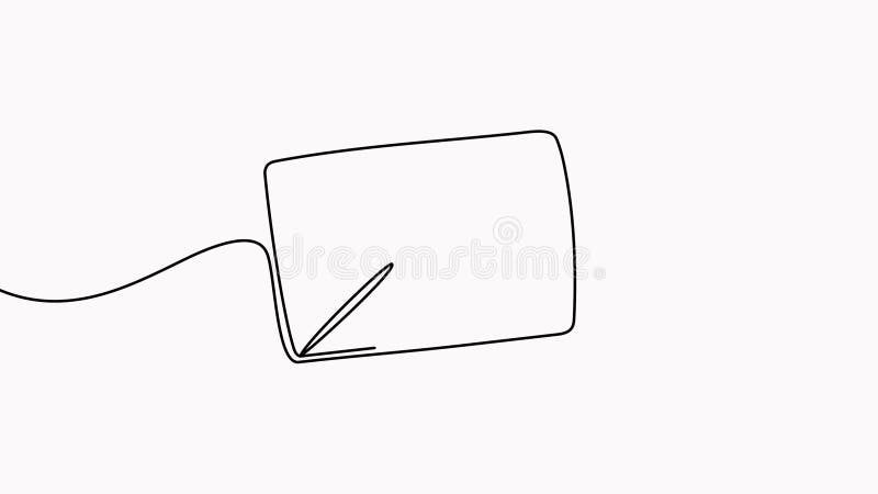 Envelope Continuous Line Drawing Animation. Stock Video - Video of ...