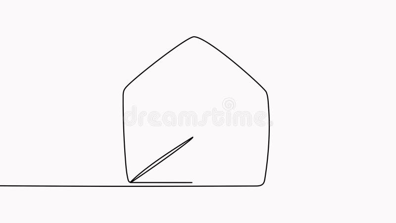 Envelope Continuous Line Drawing Animation. Stock Video - Video of ...