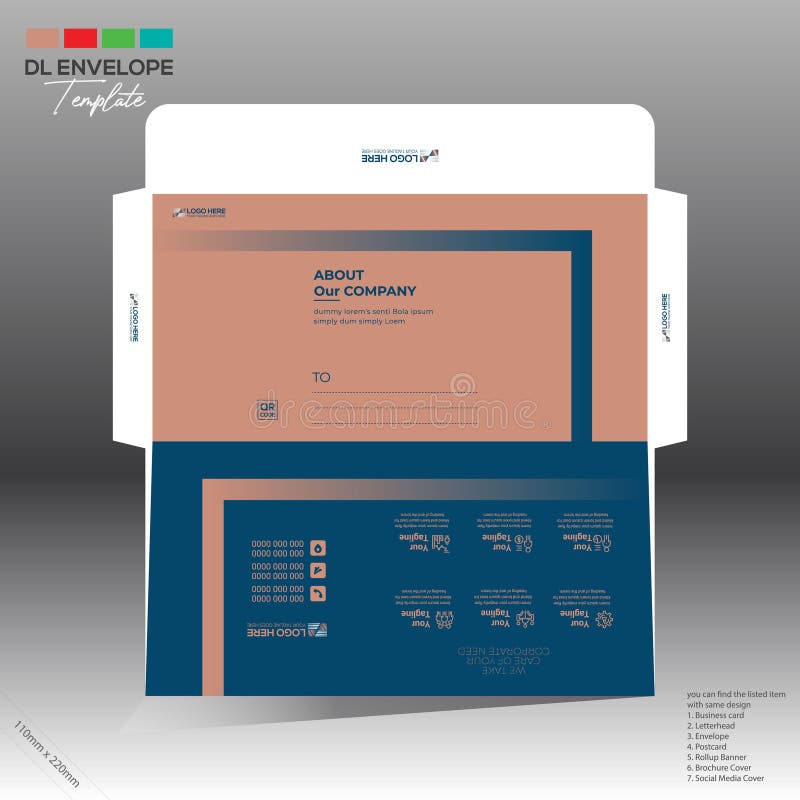 Envelope for Corporate and Any Use Stock Vector - Illustration of flat ...