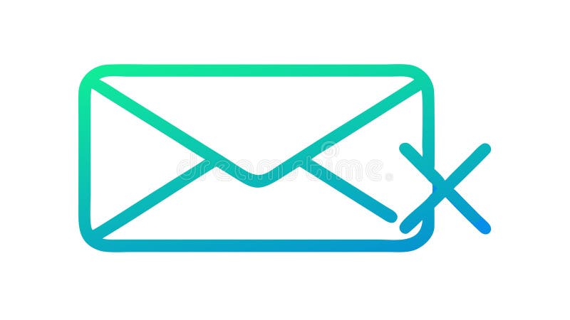 Envelope with Cross, Indicates Message Delivery Failure, Vector Design ...