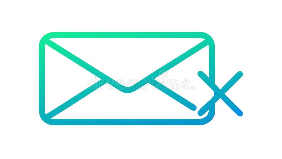 Envelope with Cross, Indicates Message Delivery Failure, Vector Design ...