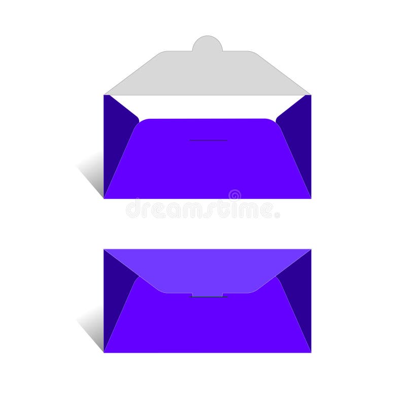 Envelope 3D Template Design, 3D Envelope Stock Vector - Illustration of ...