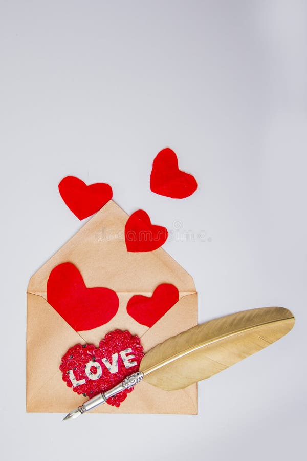 Envelope Da Carta De Amor, Conceito Do Valentim Imagem de Stock ...