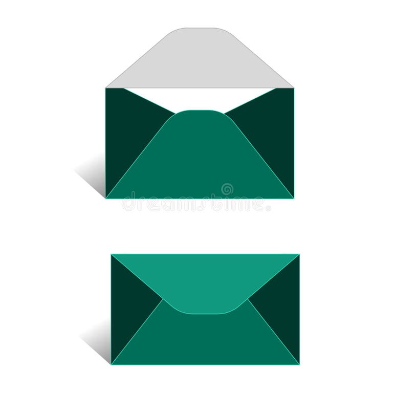 Envelope Design 3D Template , 3D Envelope Stock Vector - Illustration ...