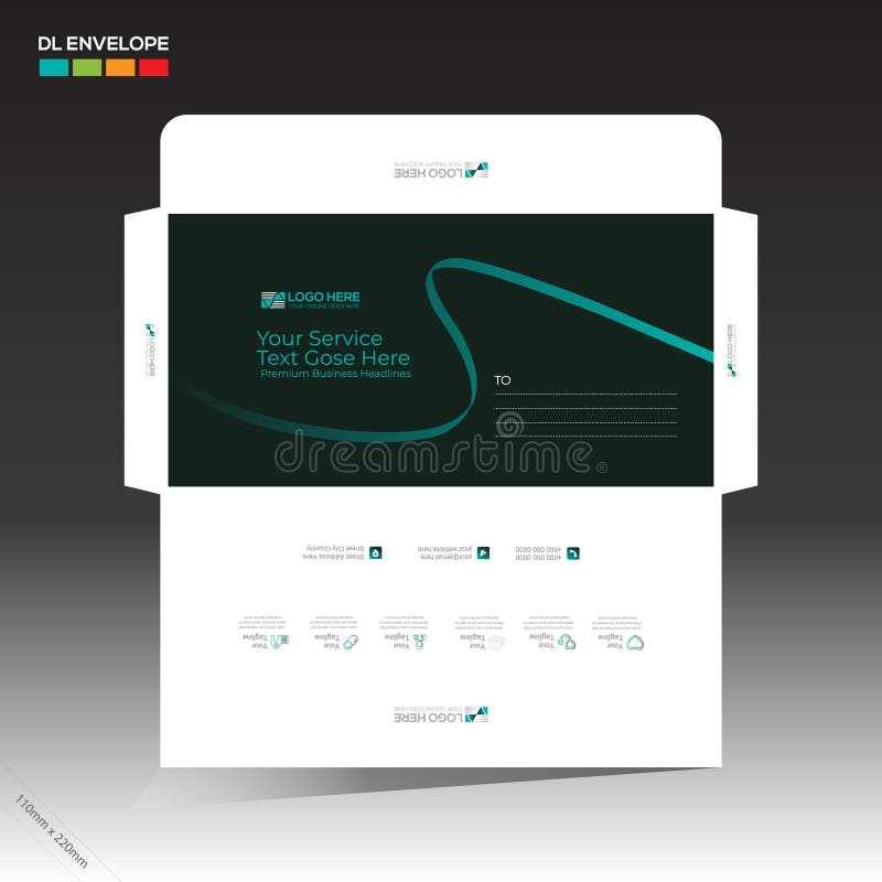 Envelope Design for Health and Any Use Stock Vector - Illustration of ...