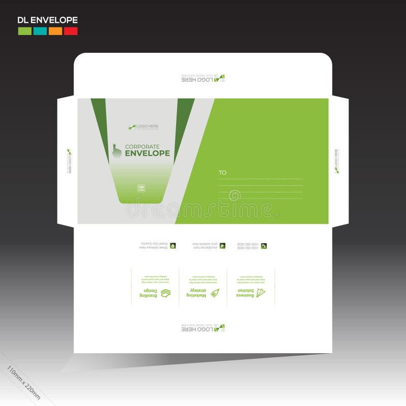 Envelope Design for Health and Any Use Stock Vector - Illustration of ...