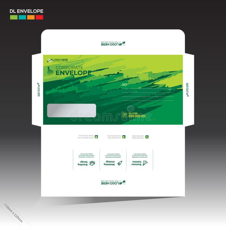 Envelope Design for Health and Any Use Stock Vector - Illustration of ...