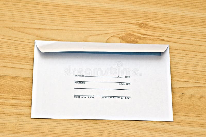 Envelope on desk stock photo. Image of close, white, code - 11257066