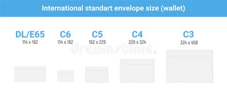 Envelope Diecut Template Size A4 A5 A10. Envelop Dimensions Paper ...