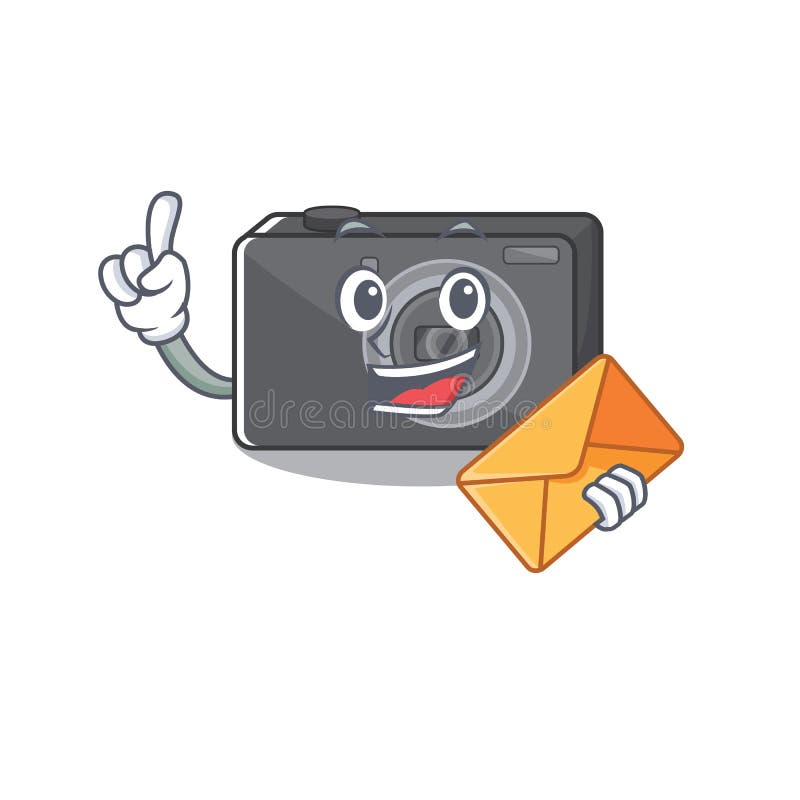 With Envelope Digital Multimeter Isolated with the Character Stock ...